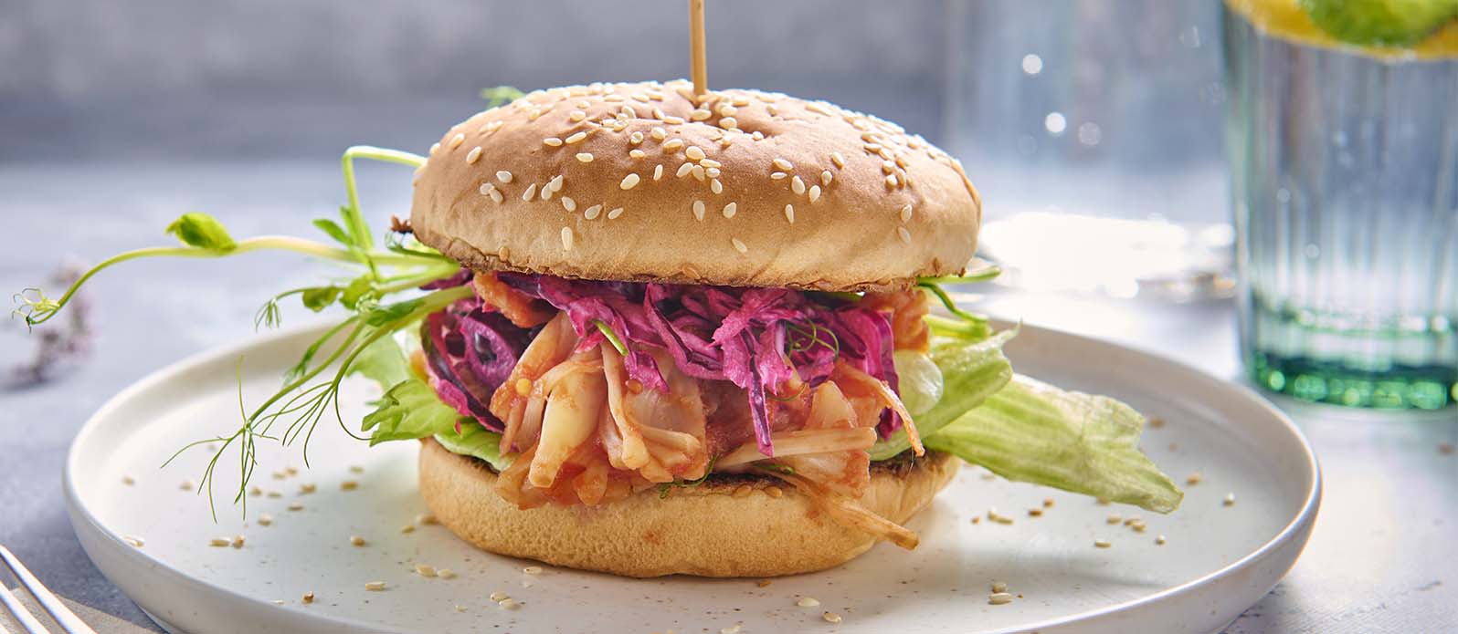 Hamburguesas de yaca a la pulled pork | Kikkoman
